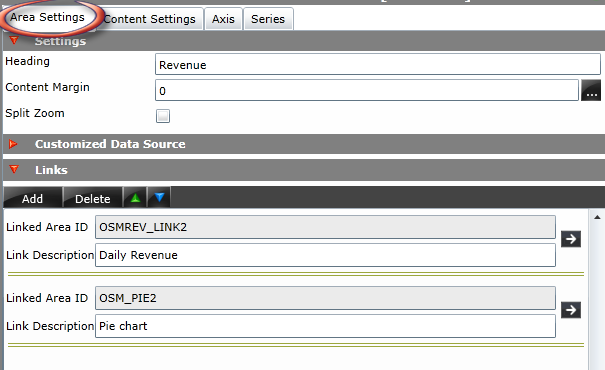 Area Settings – Bizview v23
