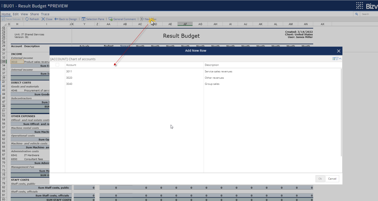 BV_AddNewRow – Bizview v23