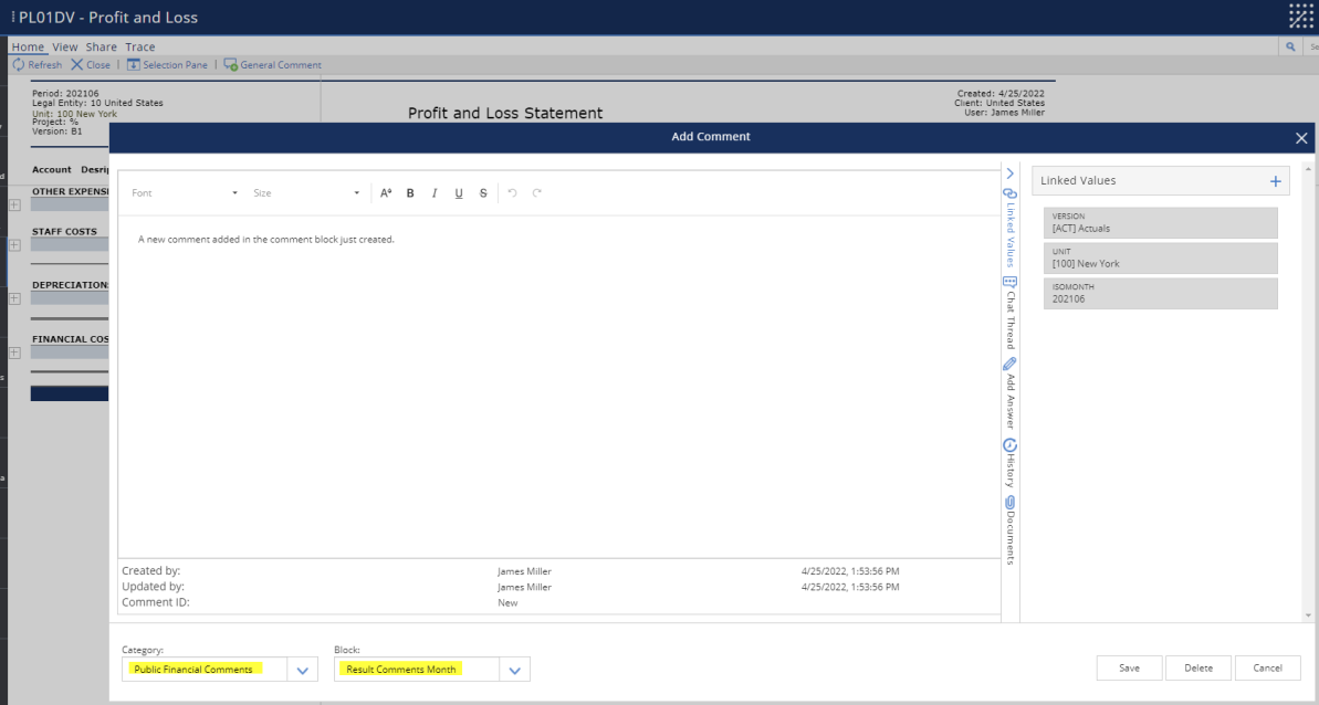 Add Comment Blocks in Template – Bizview v23