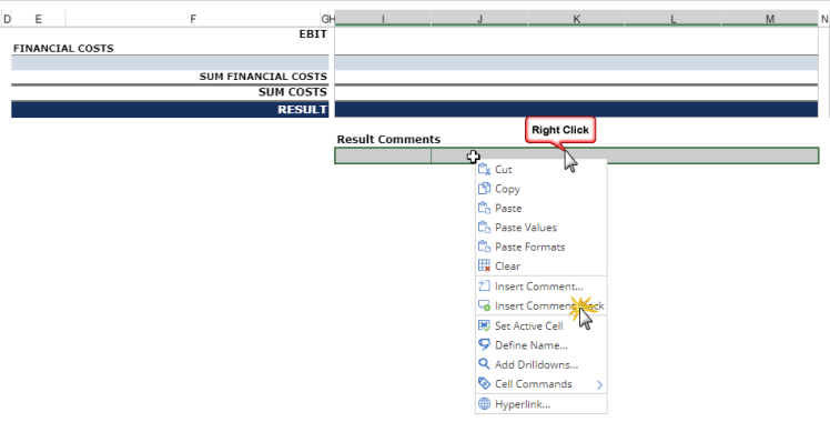 Add Comment Blocks in Template – Bizview v23