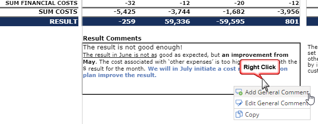 Add Comment Blocks in Template – Bizview v23
