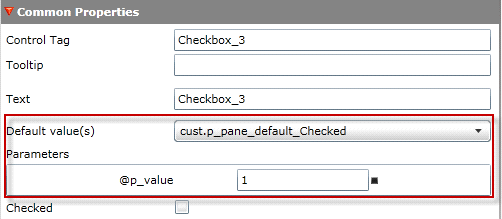 Default Values in Pane – Bizview v23