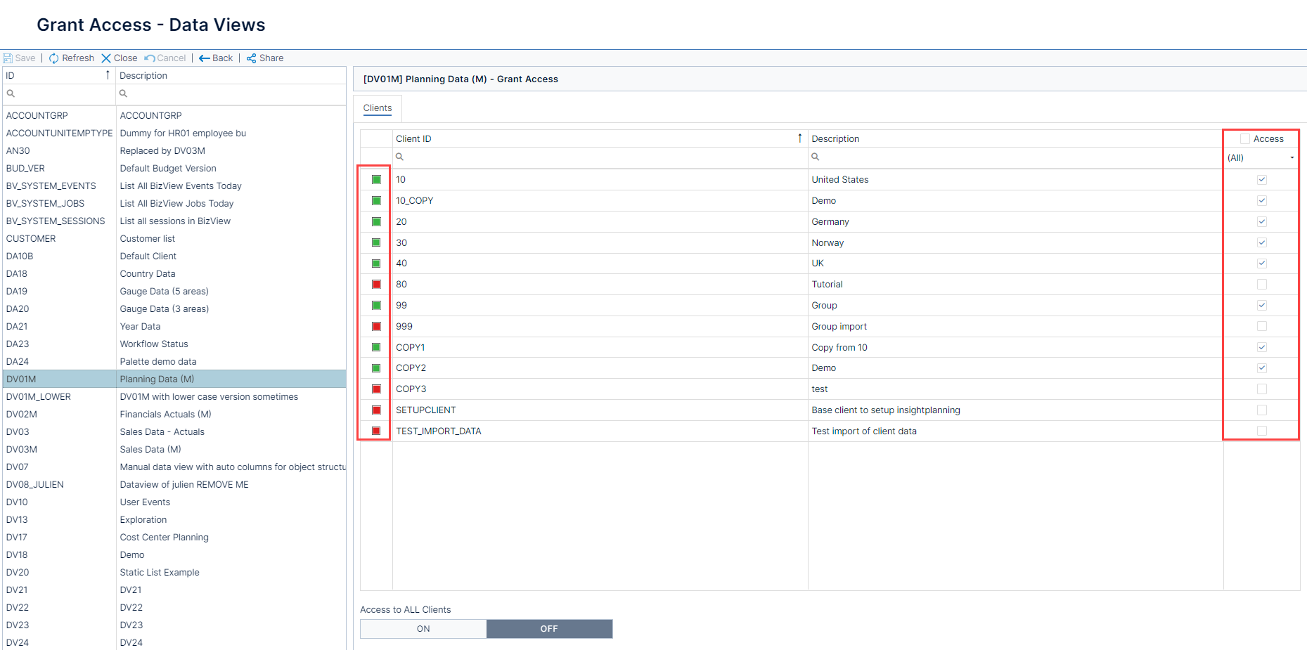 Data Views – Bizview v23