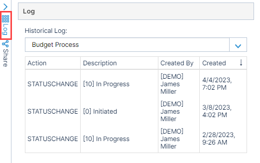 Workflow Log – Bizview v23