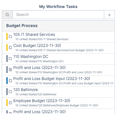 My Workflow Tasks – Bizview v23
