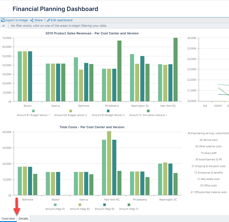 Dashboard Tab Settings – Bizview v23