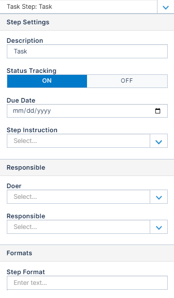 Task Step Settings – Bizview v23